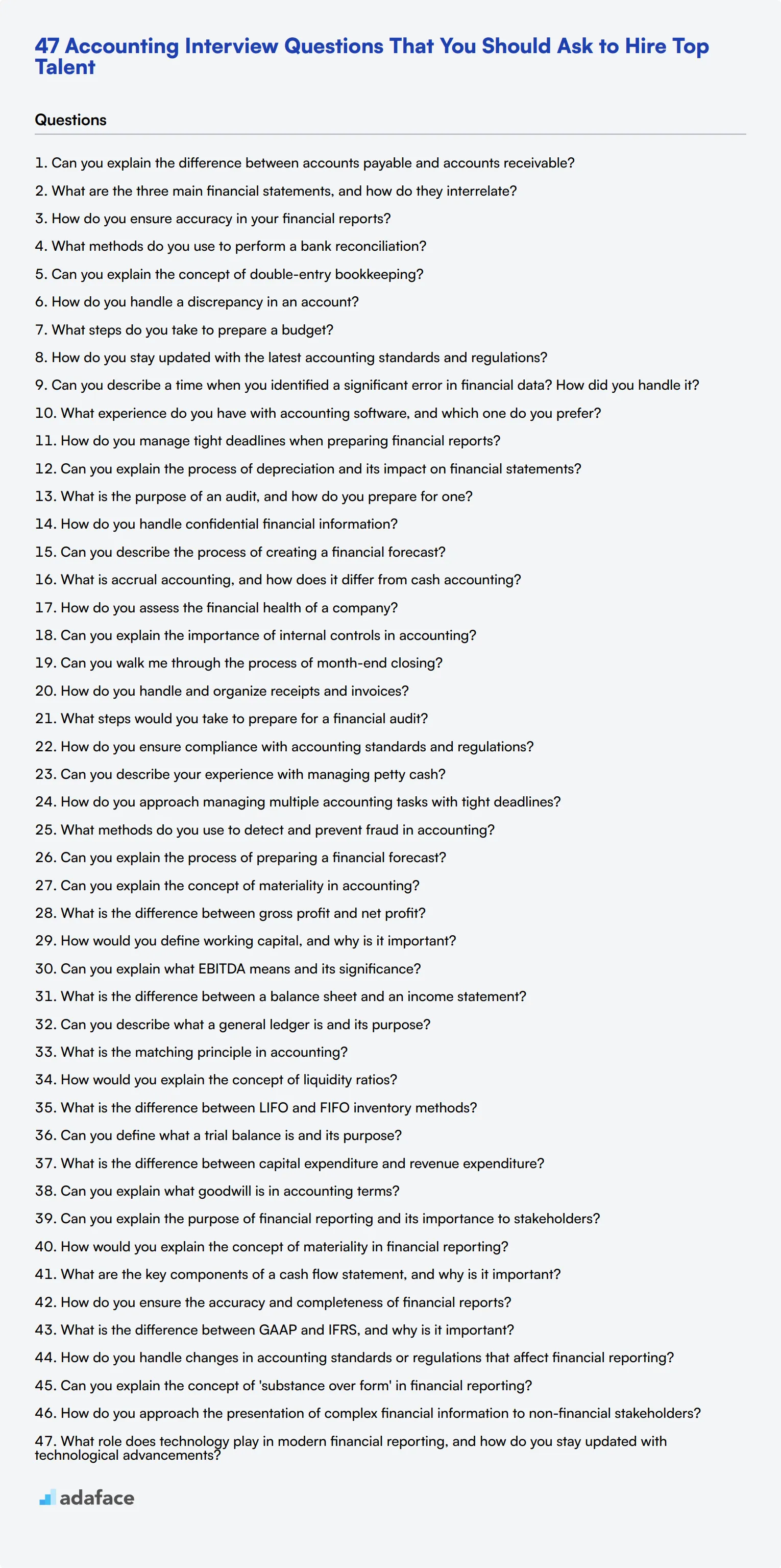 47 Accounting Interview Questions Adaface 47 Accounting Interview Questions Adaface