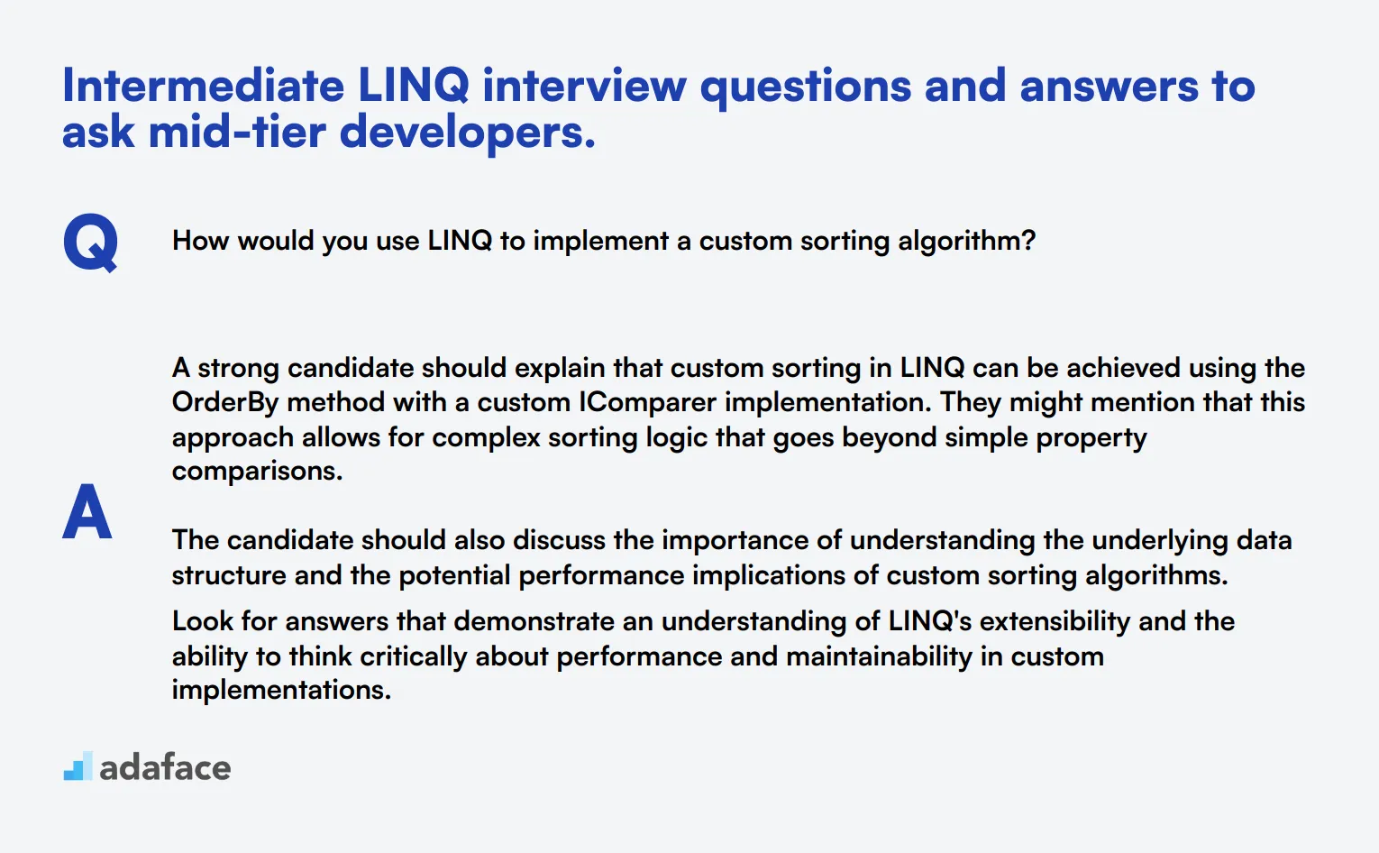 68 LINQ Interview Questions - Adaface