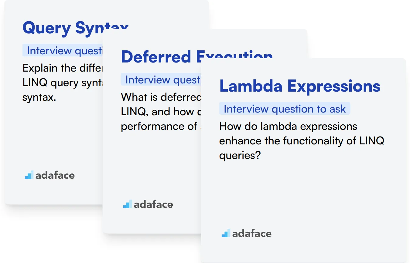 68 LINQ Interview Questions - Adaface