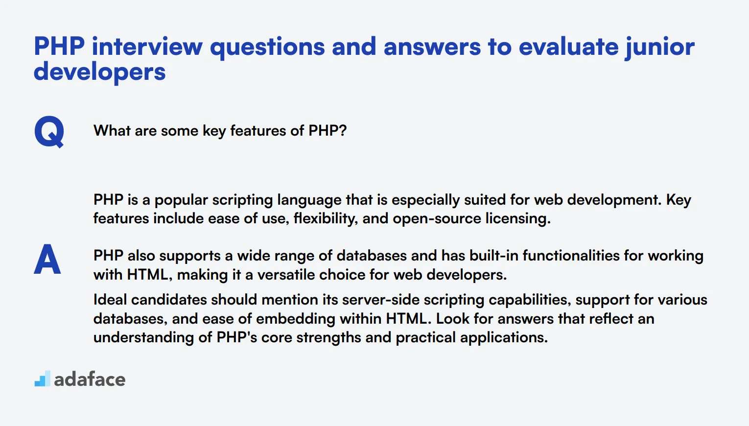 61 PHP interview questions - Adaface