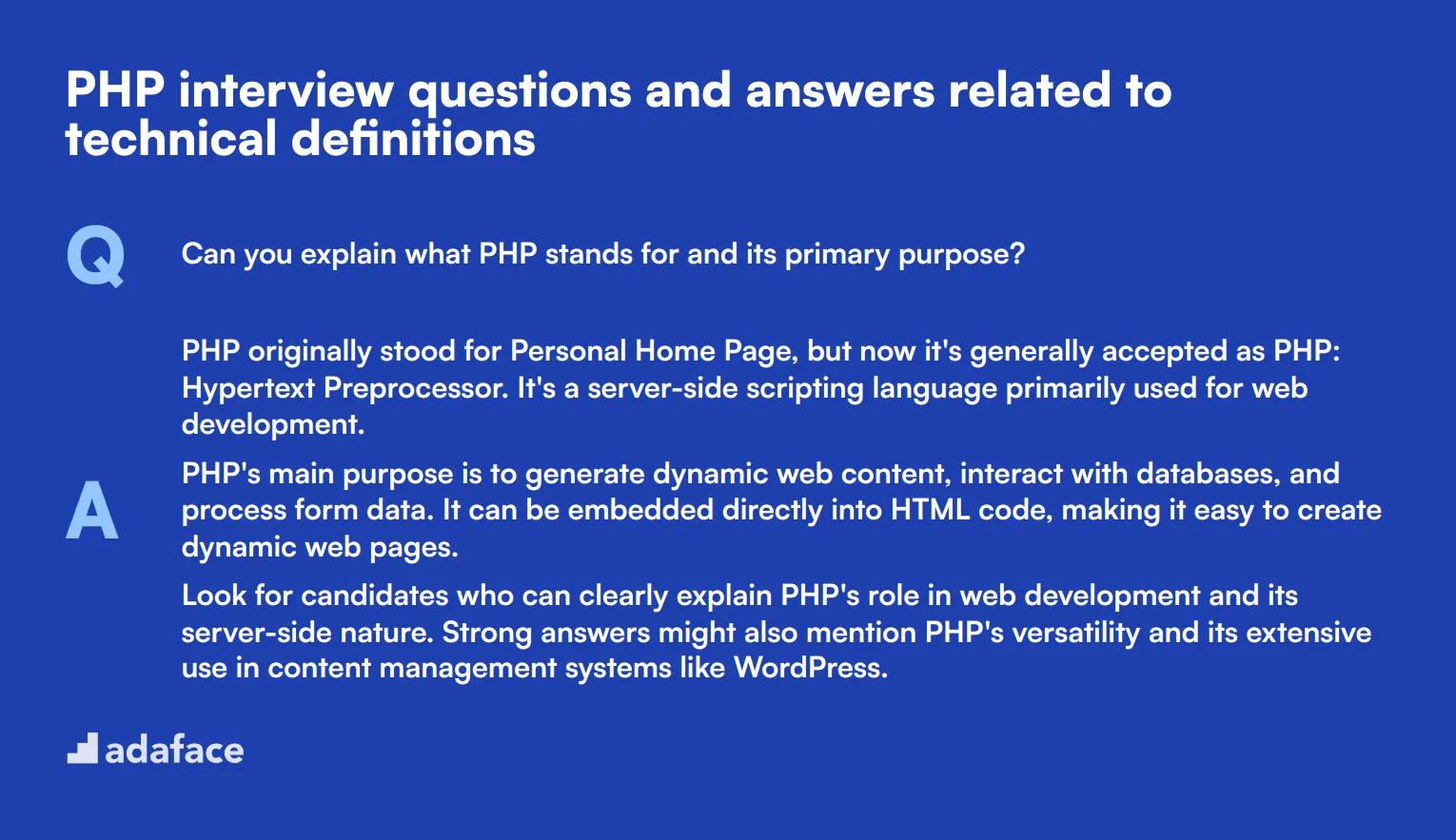 61 PHP interview questions - Adaface