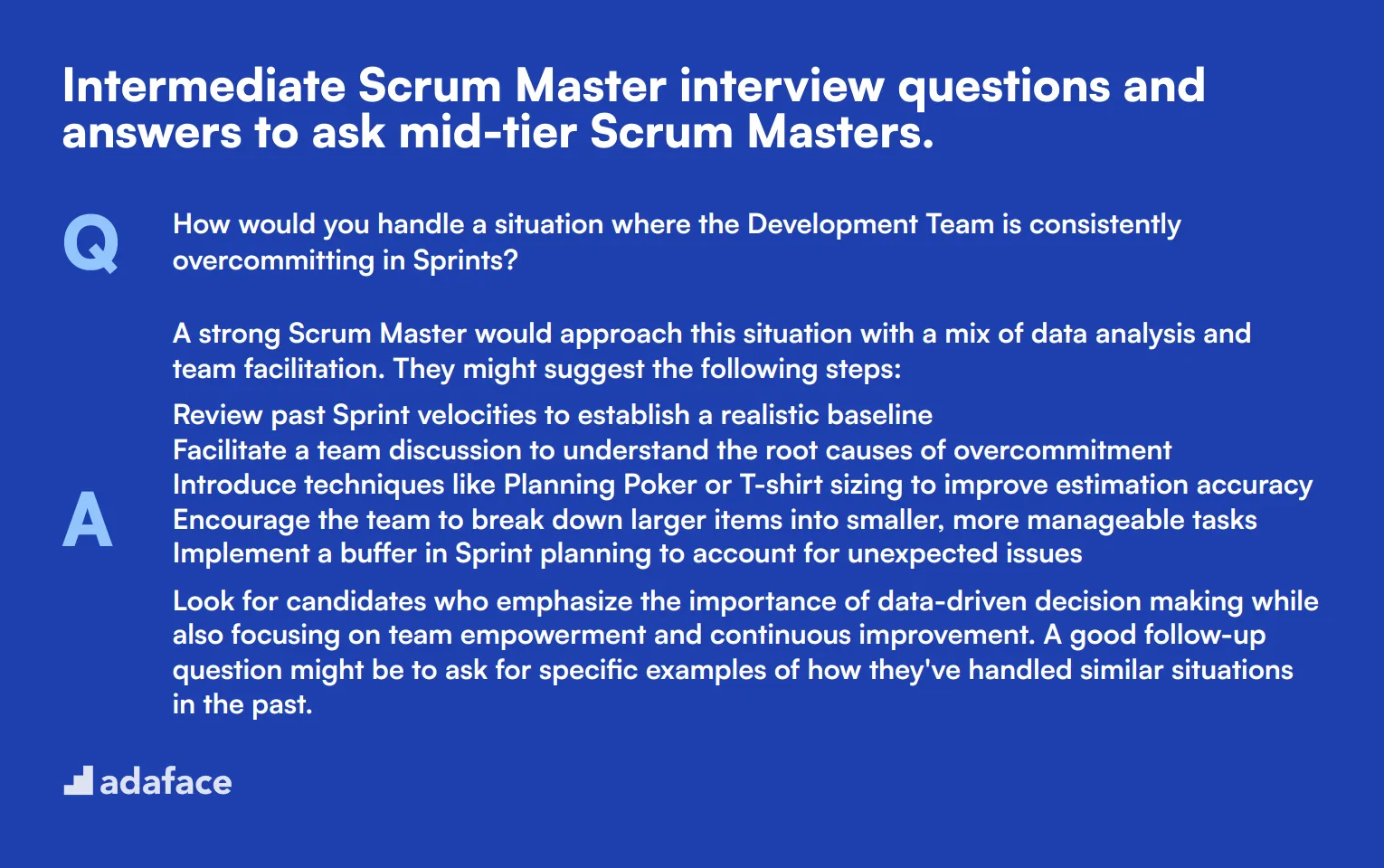 69 Scrum Master interview questions - Adaface