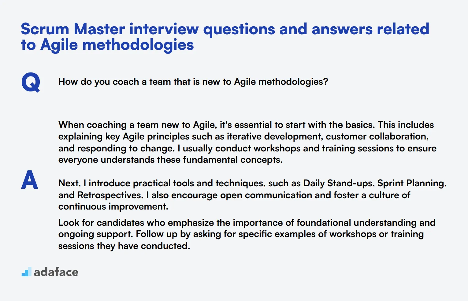 69 Scrum Master interview questions - Adaface