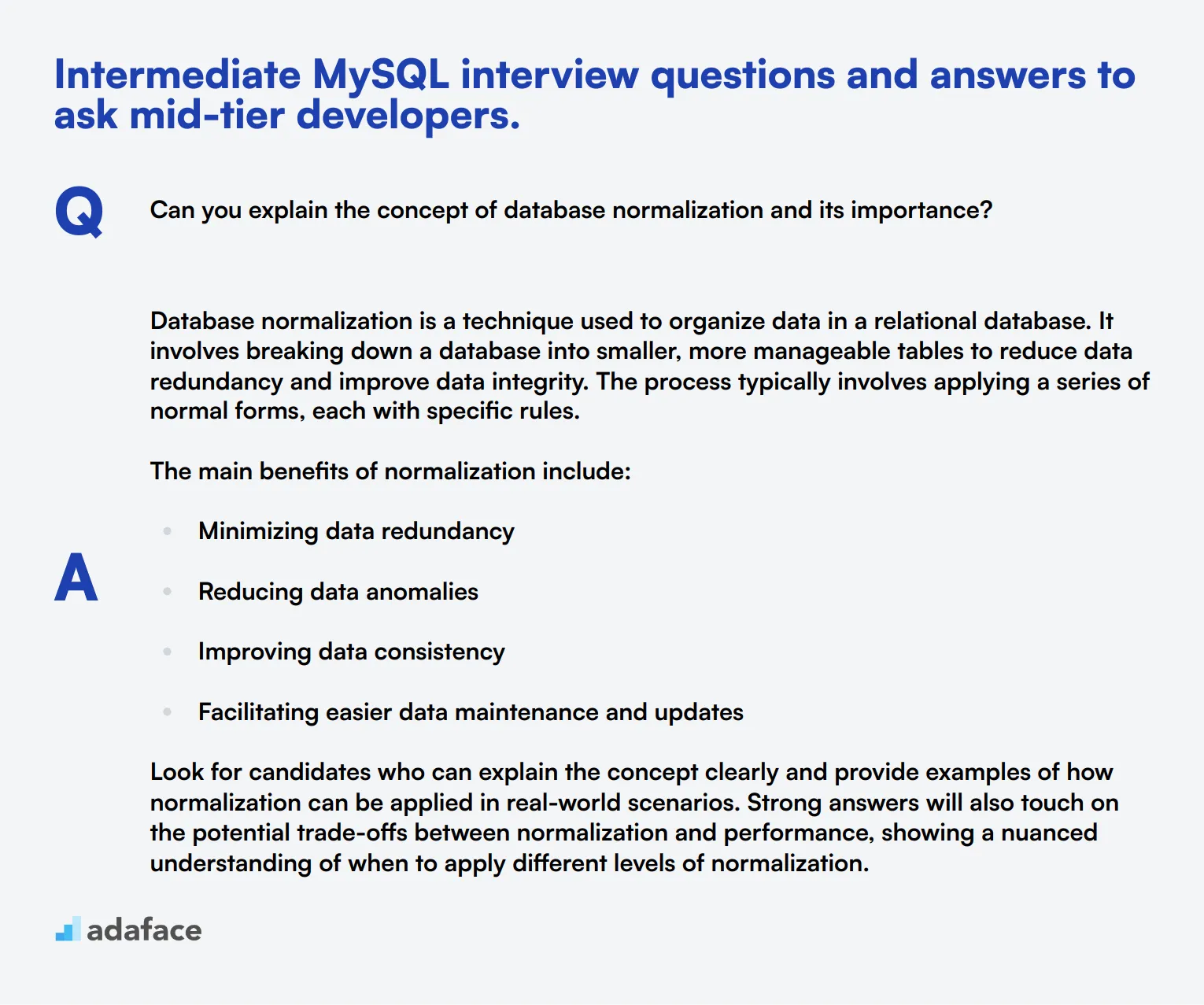 55 MySQL interview questions - Adaface