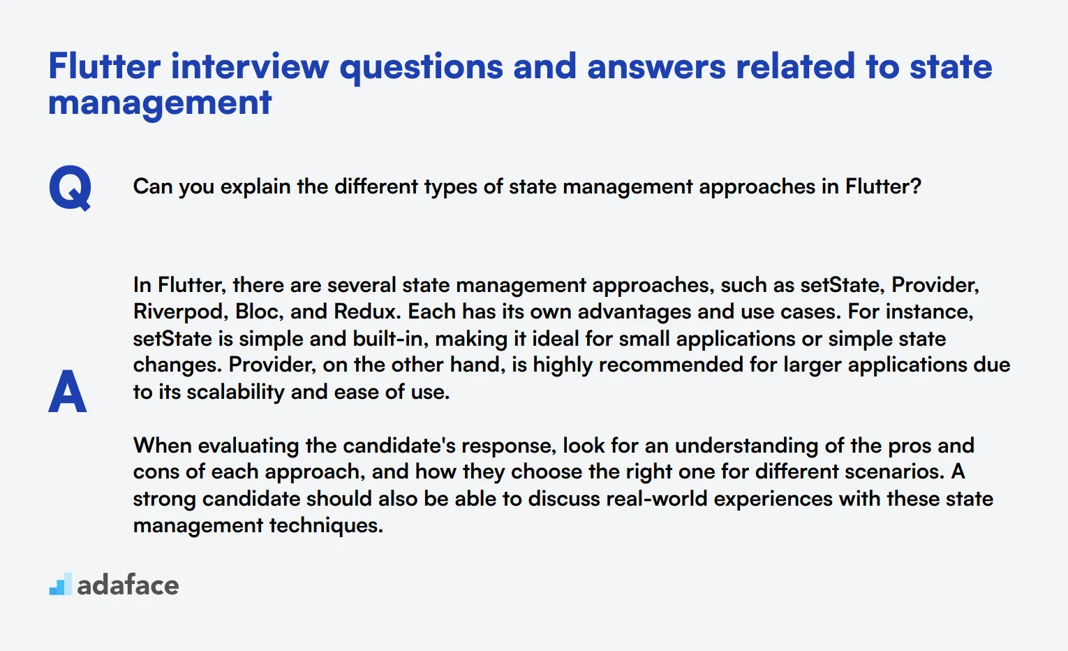 77 Flutter interview questions - Adaface