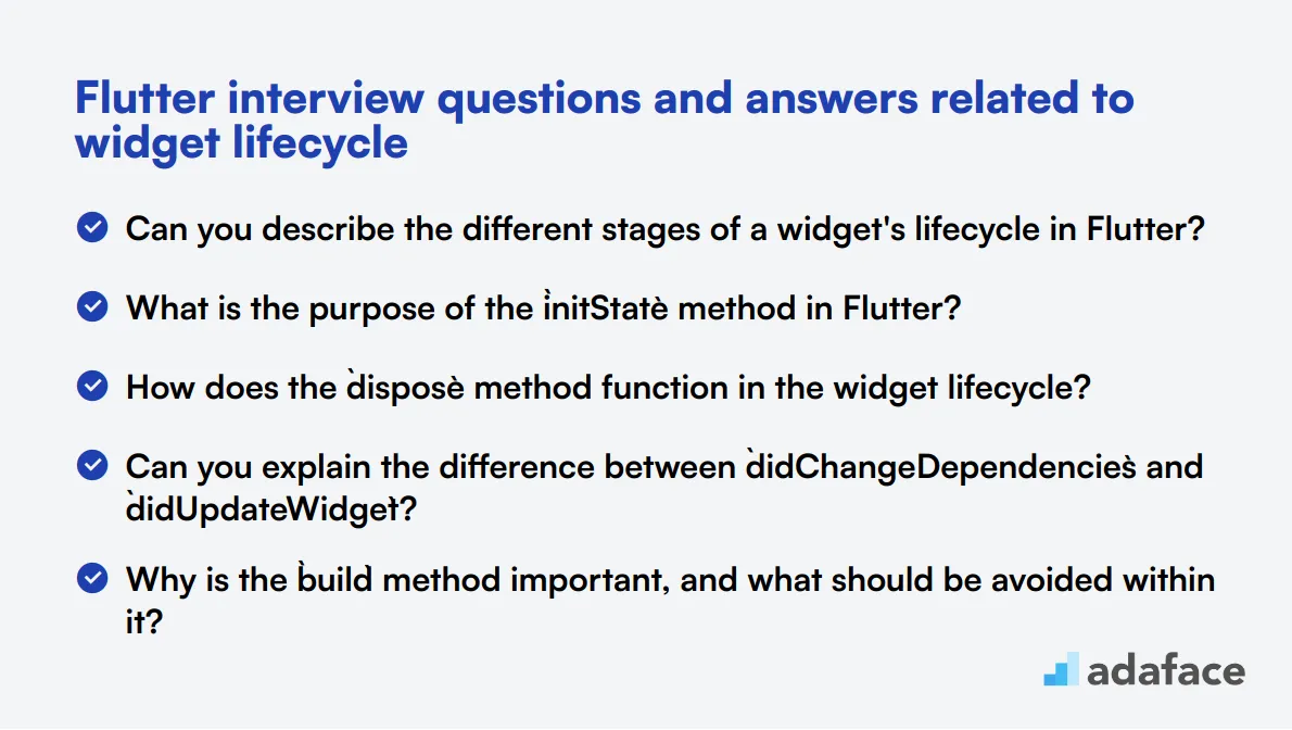 77 Flutter interview questions - Adaface