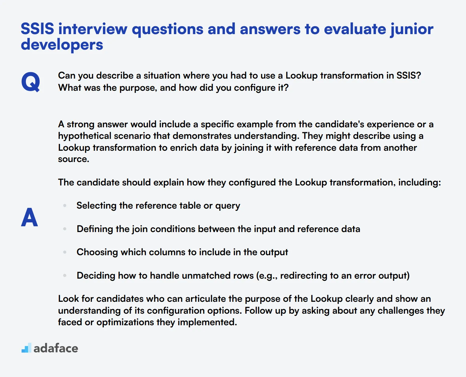 70 SSIS interview questions to hire top developers