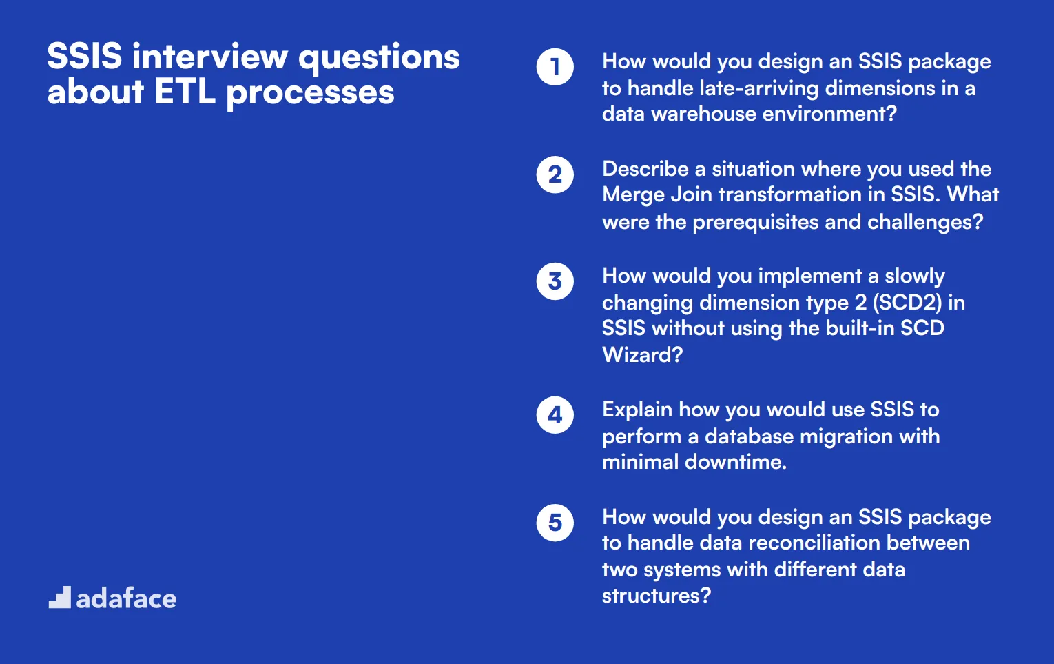 70 SSIS interview questions to hire top developers