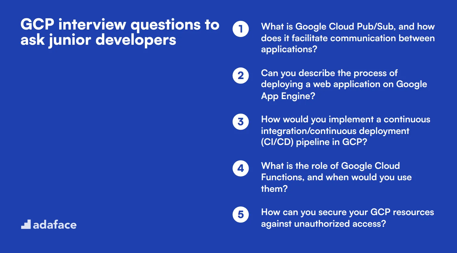 61 GCP Interview Questions - Adaface